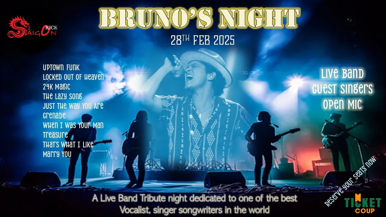 Bruno's Night - A tribute night to Bruno Mars | TicketCoup